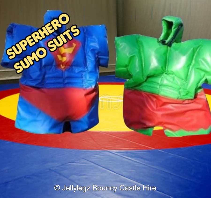 (2x) Superhero Sumo Suits - Bouncy Castle Hire in Walsall | Jellylegz ...